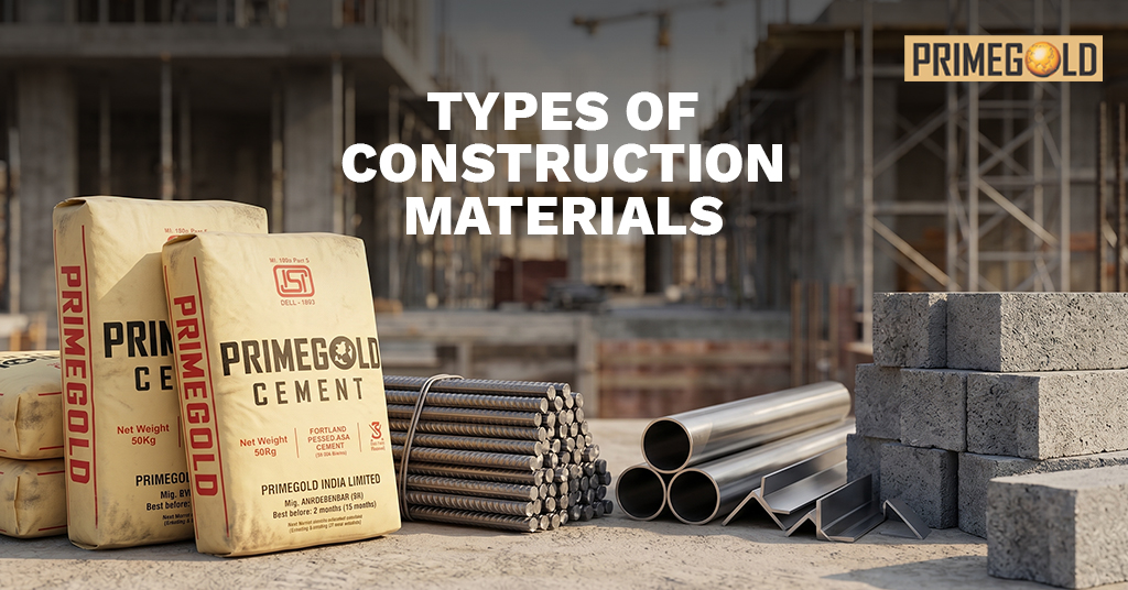 Types of Construction Materials for Building & Roads